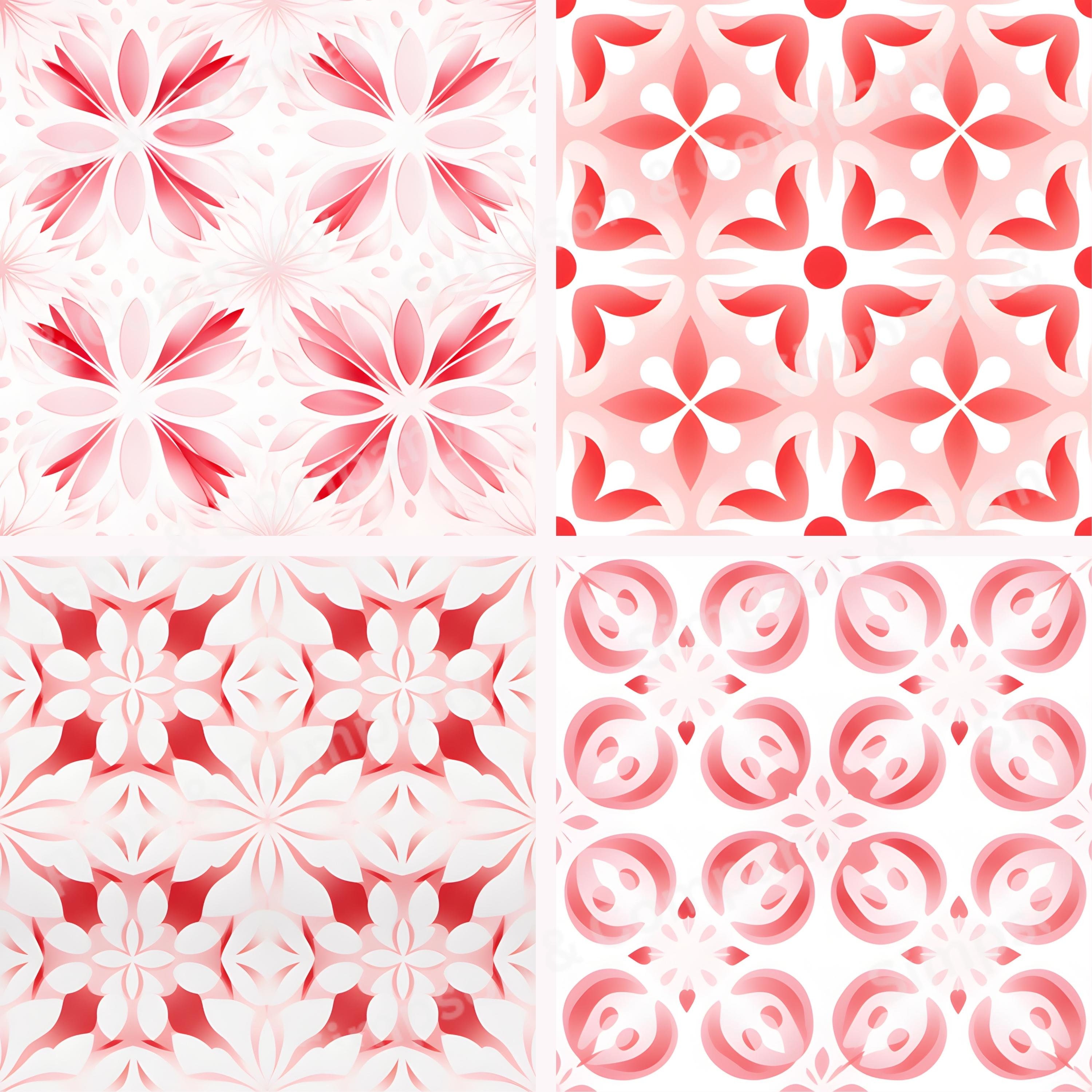 20 Soft Red Patterns Digital Paper JPEG 12 X 12 - Etsy