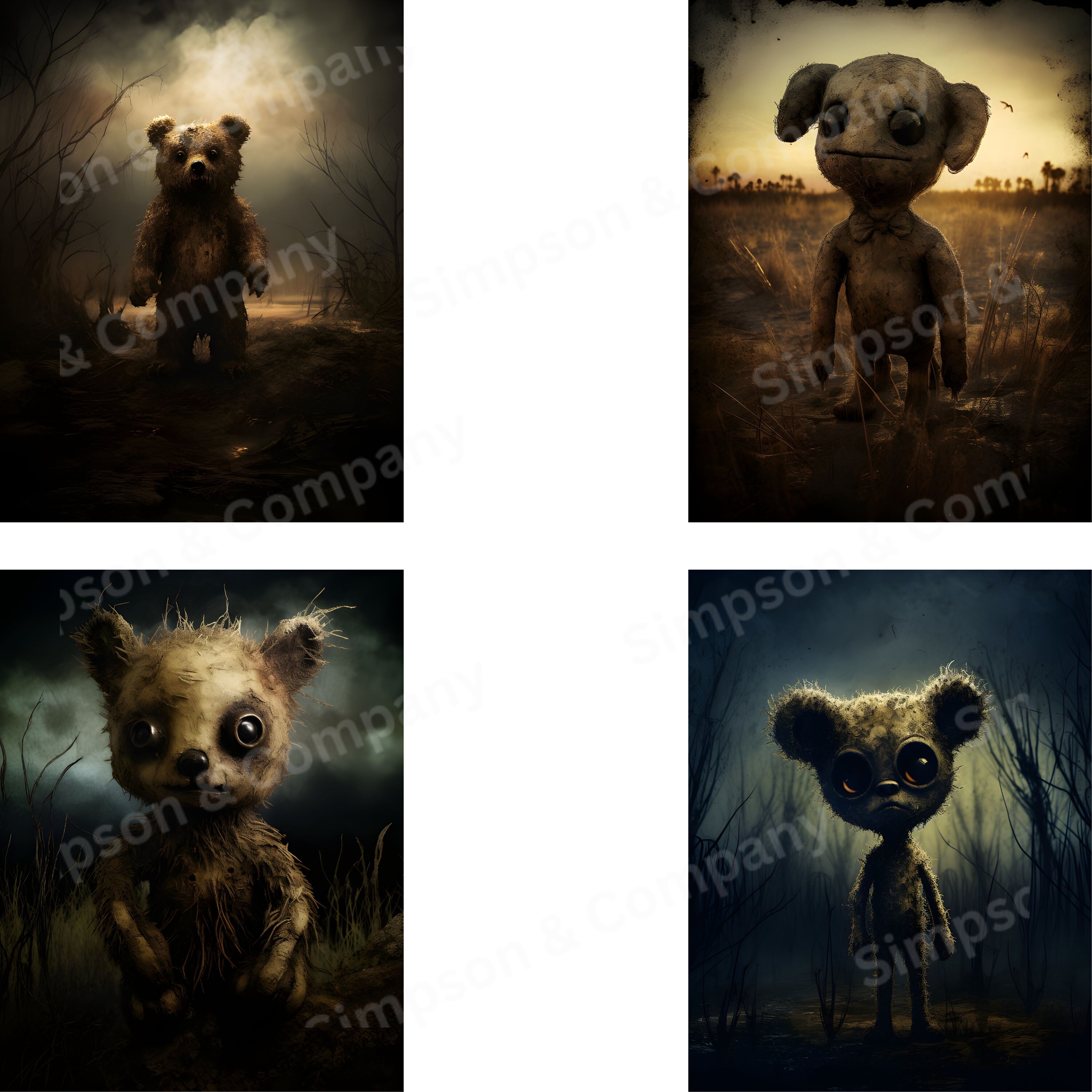 20 Creepy Toys Journal Paper Digital Paper JPEG 8.5 X - Etsy