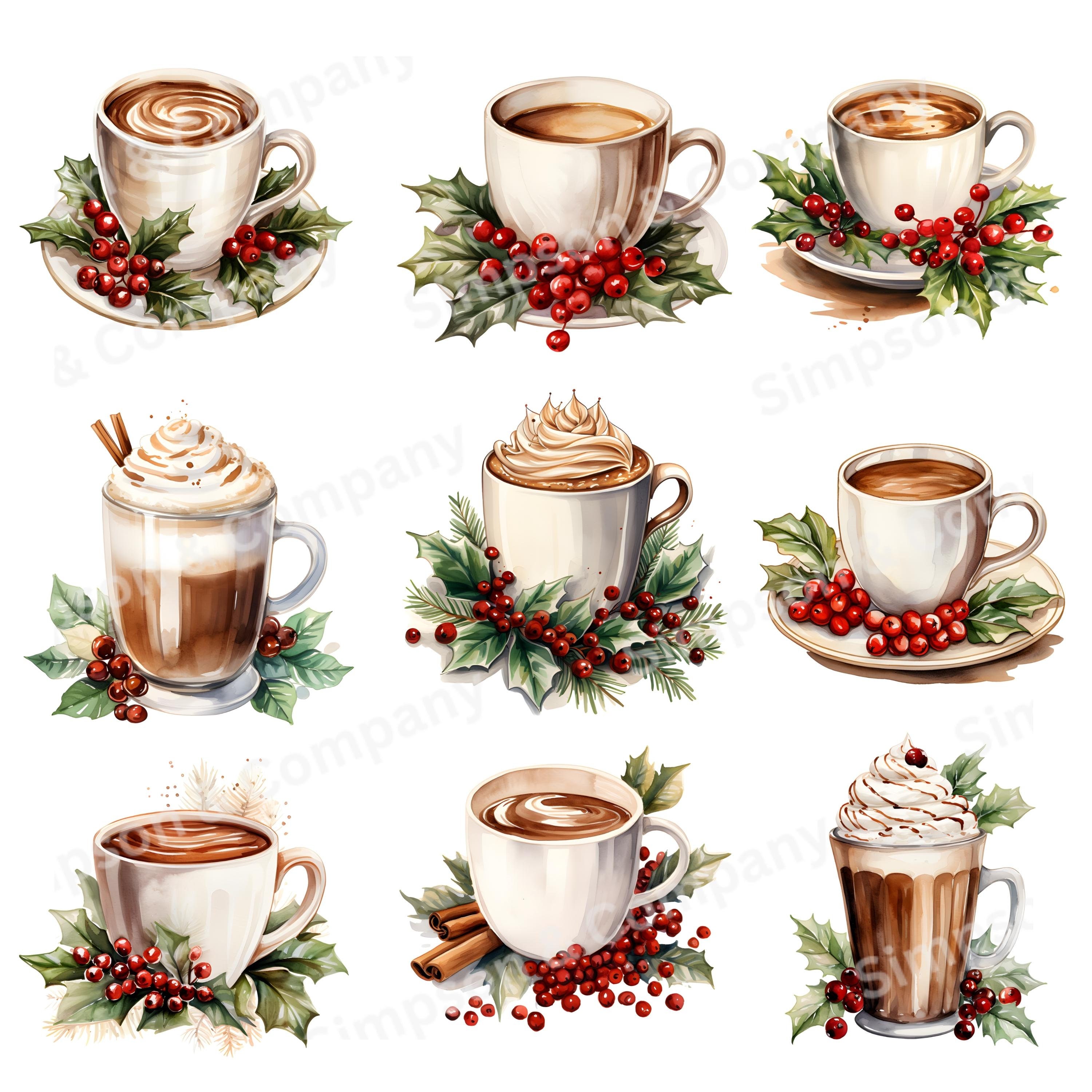35 PNG Winter Coffee Clipart, Winter Clipart, Coffee Clipart, Instant ...