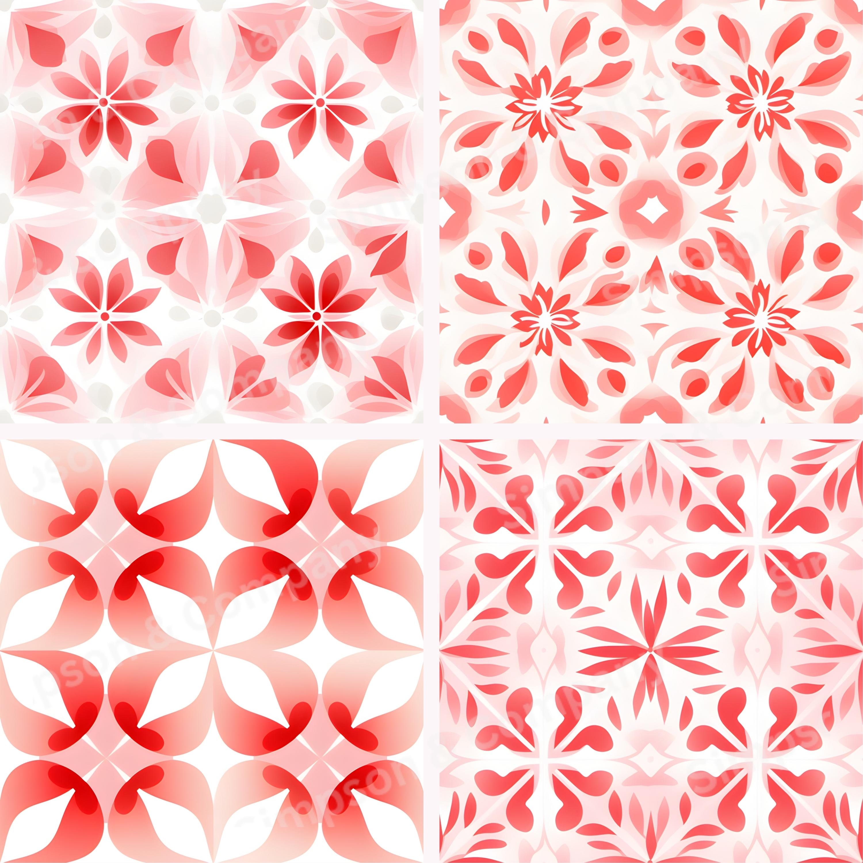 20 Soft Red Patterns Digital Paper JPEG 12 X 12 - Etsy