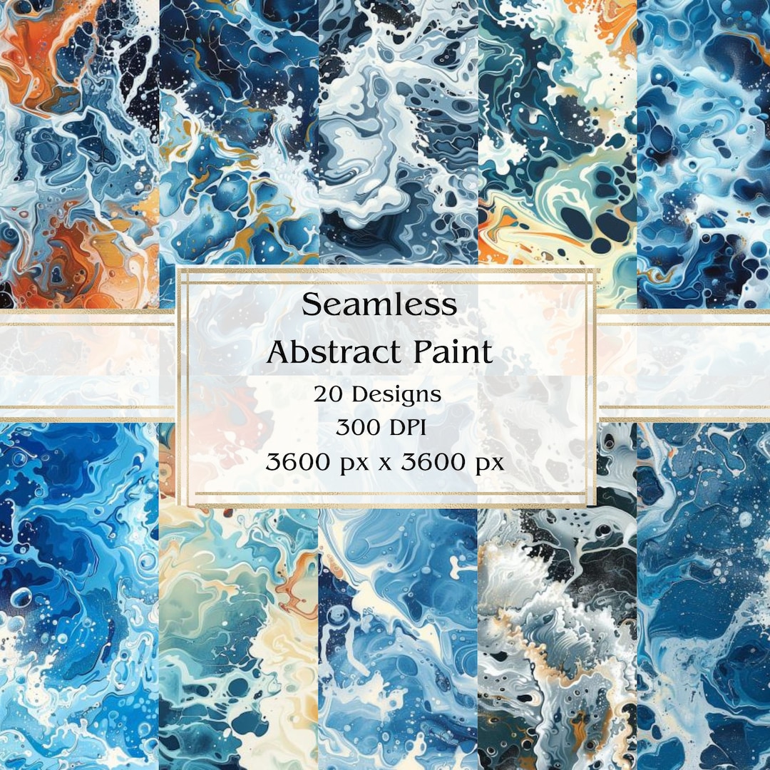 20 Abstract Paint Seamless Digital Paper, JPEG, 12" X 12", Scrapbook ...