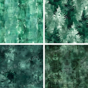 20 Green Tie Dye Seamless Digital Paper, JPEG, 12 X 12, Scrapbook Paper, Junk Journal, Paper ...