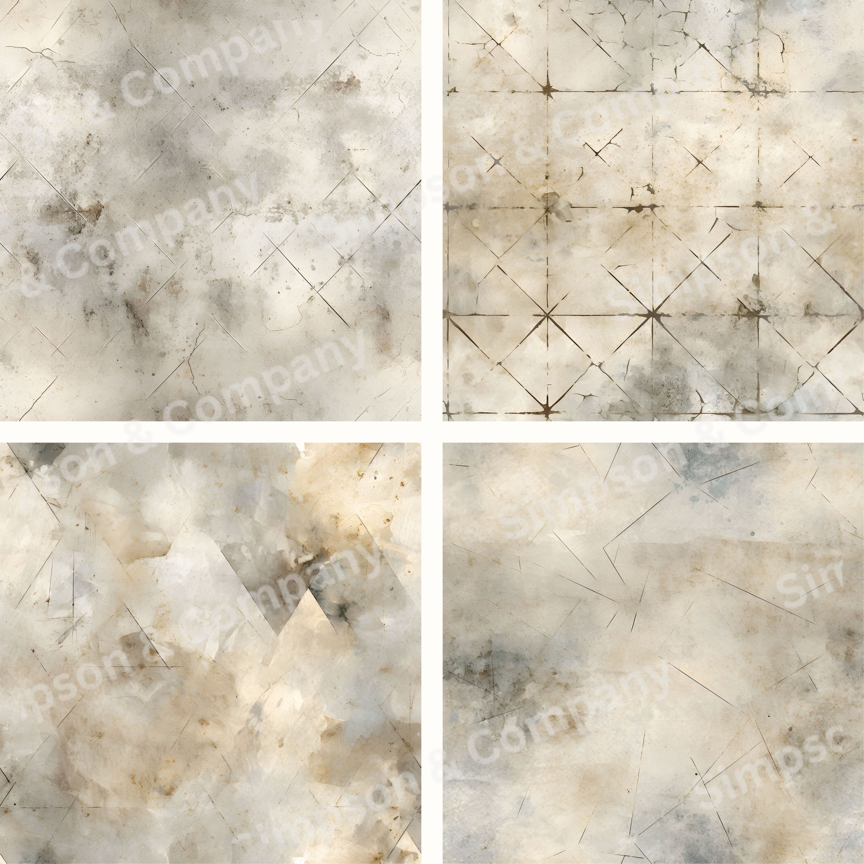 20 Ivory Grunge Seamless Digital Paper, JPEG, 12 X 12, Scrapbook Paper ...