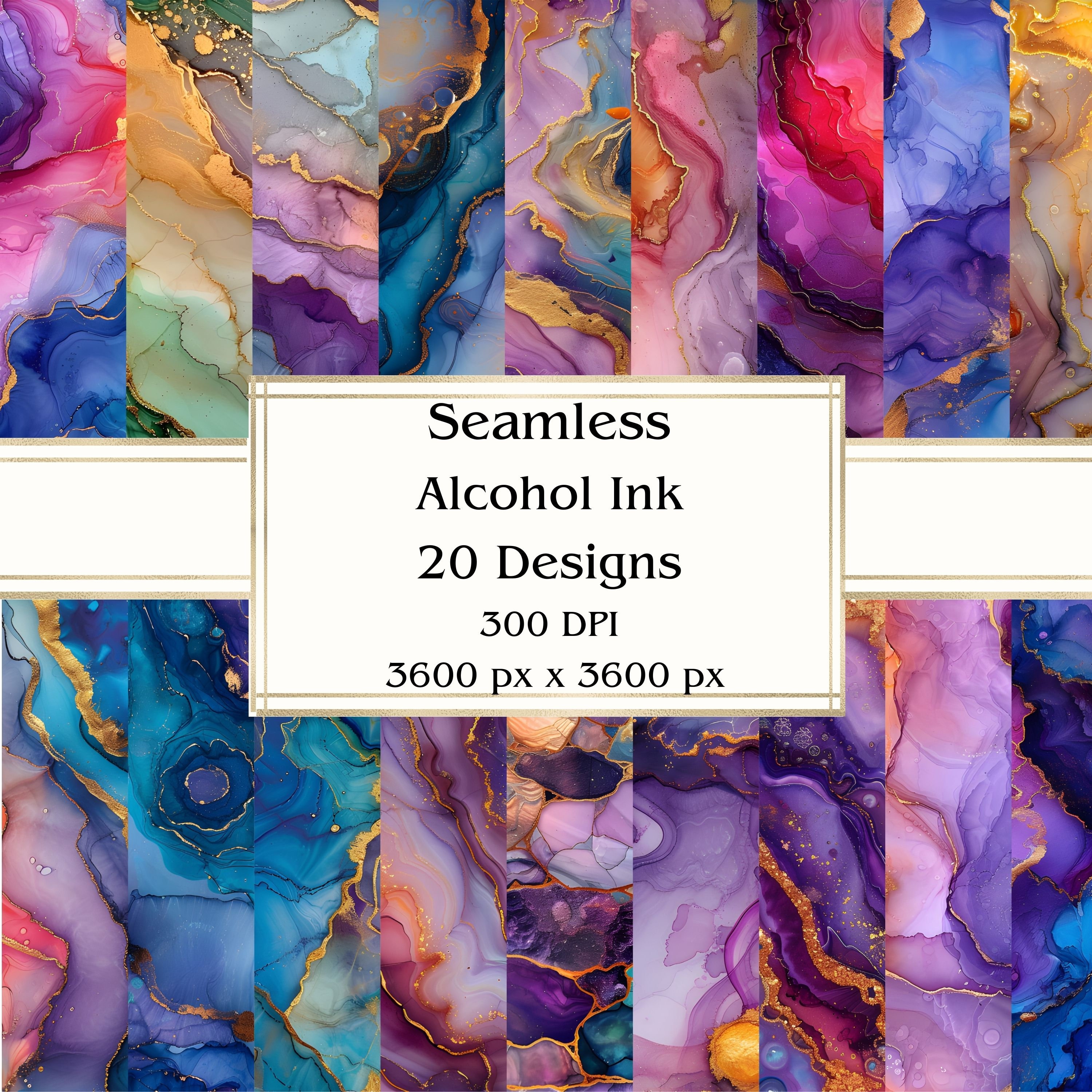 20 Alcohol Ink Seamless Digital Paper, JPEG, 12 X 12, Scrapbook Paper ...