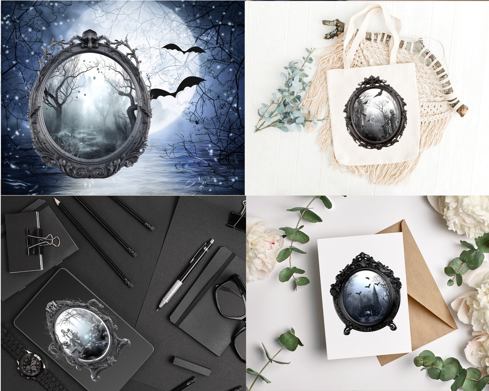 35 PNG Creepy Mirrors Clip Art, Haunted Mirrors Clipart, Halloween Clip ...