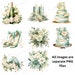 35 PNG Watercolor Green & Gold Wedding Clipart, Wedding Graphics ...