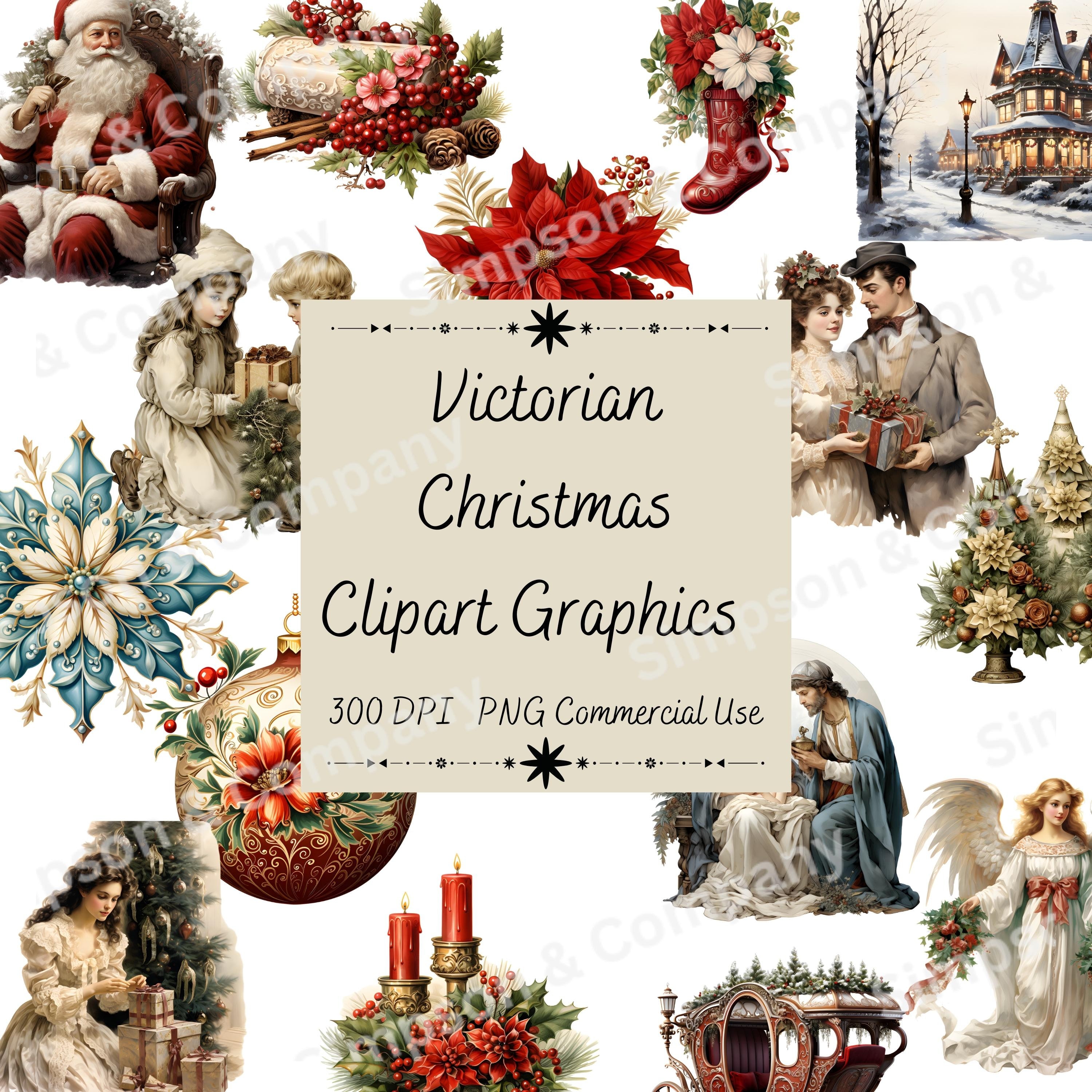 35 PNG Victorian Christmas Clip Art Christmas Clip Art - Etsy