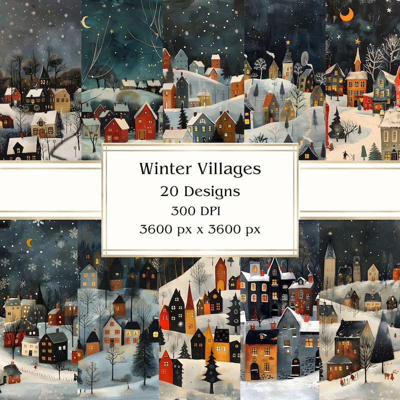 Winter Village - Etsy