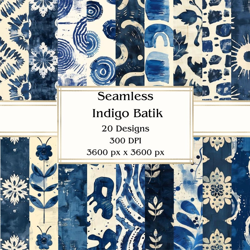 Indigo Batik Fabric - Etsy