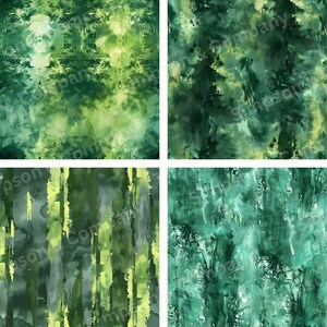 20 Green Tie Dye Seamless Digital Paper, JPEG, 12 X 12, Scrapbook Paper, Junk Journal, Paper ...