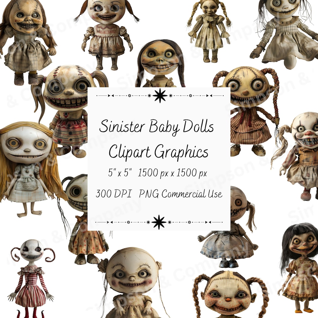 35 PNG Sinister Baby Dolls Clip Art, Dolls Clipart, Halloween Clip Art ...