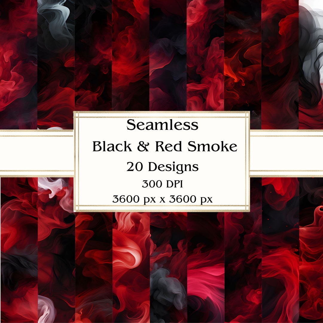 20 Black & Red Smoke Seamless Digital Paper, JPEG, 12" X 12", Scrapbook ...