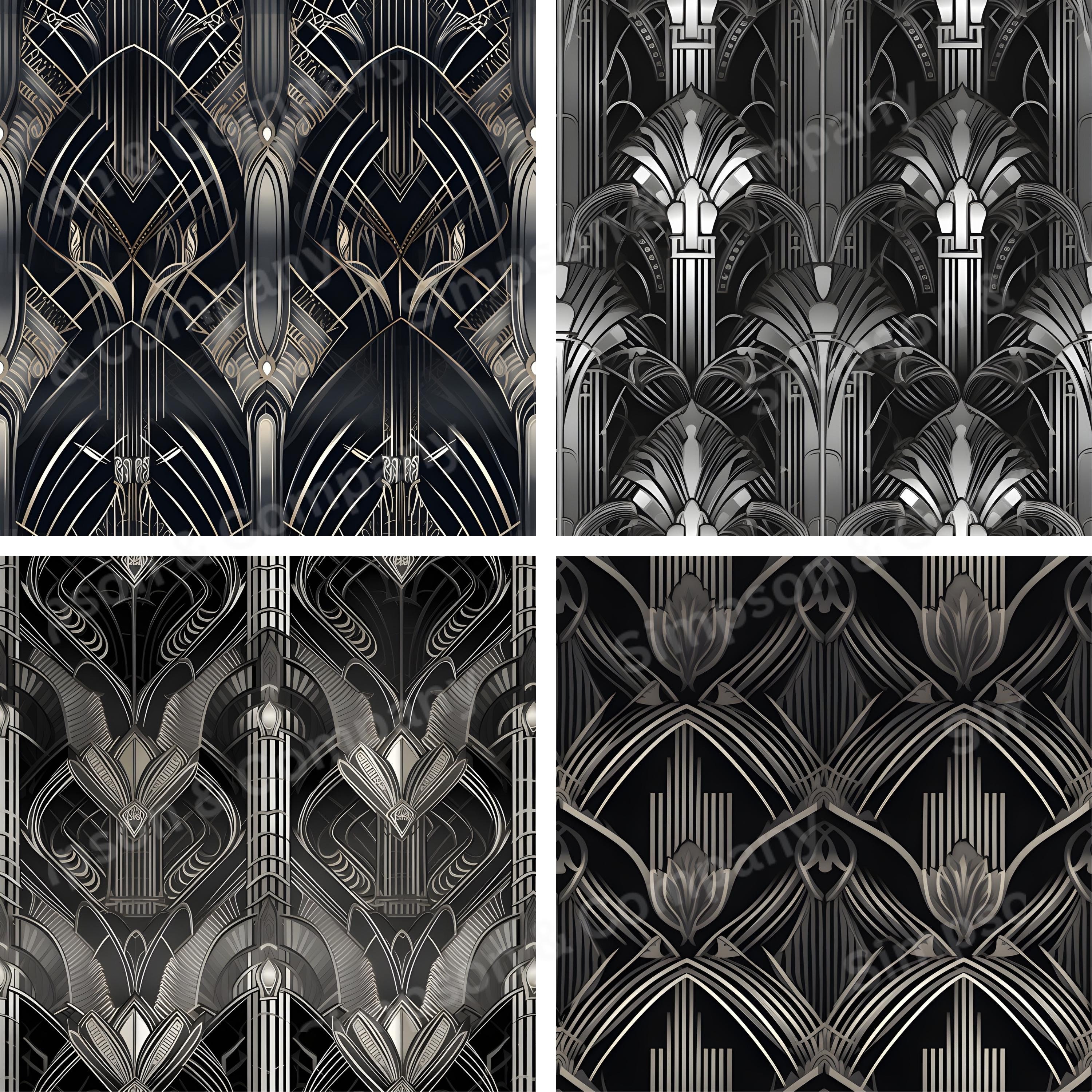 20 Silver Art Deco Digital Paper JPEG 12 X 12 - Etsy UK