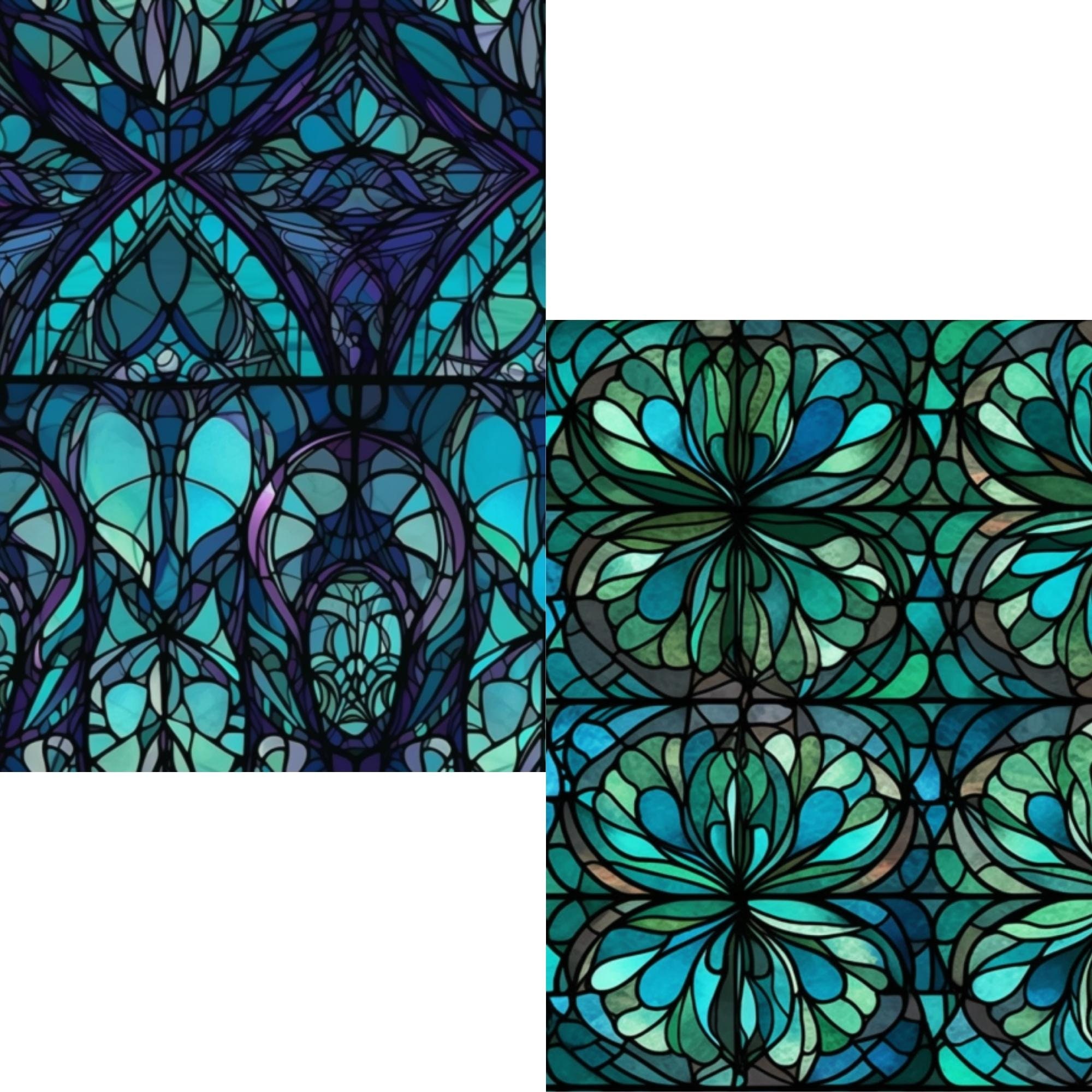 12 Stained Glass Digital Papers JPEG 12 X 12 - Etsy