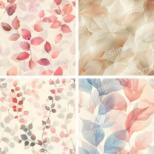 20 Calming Backgrounds Seamless Digital Paper, JPEG, 12 X 12, Scrapbook Paper, Junk Journal ...