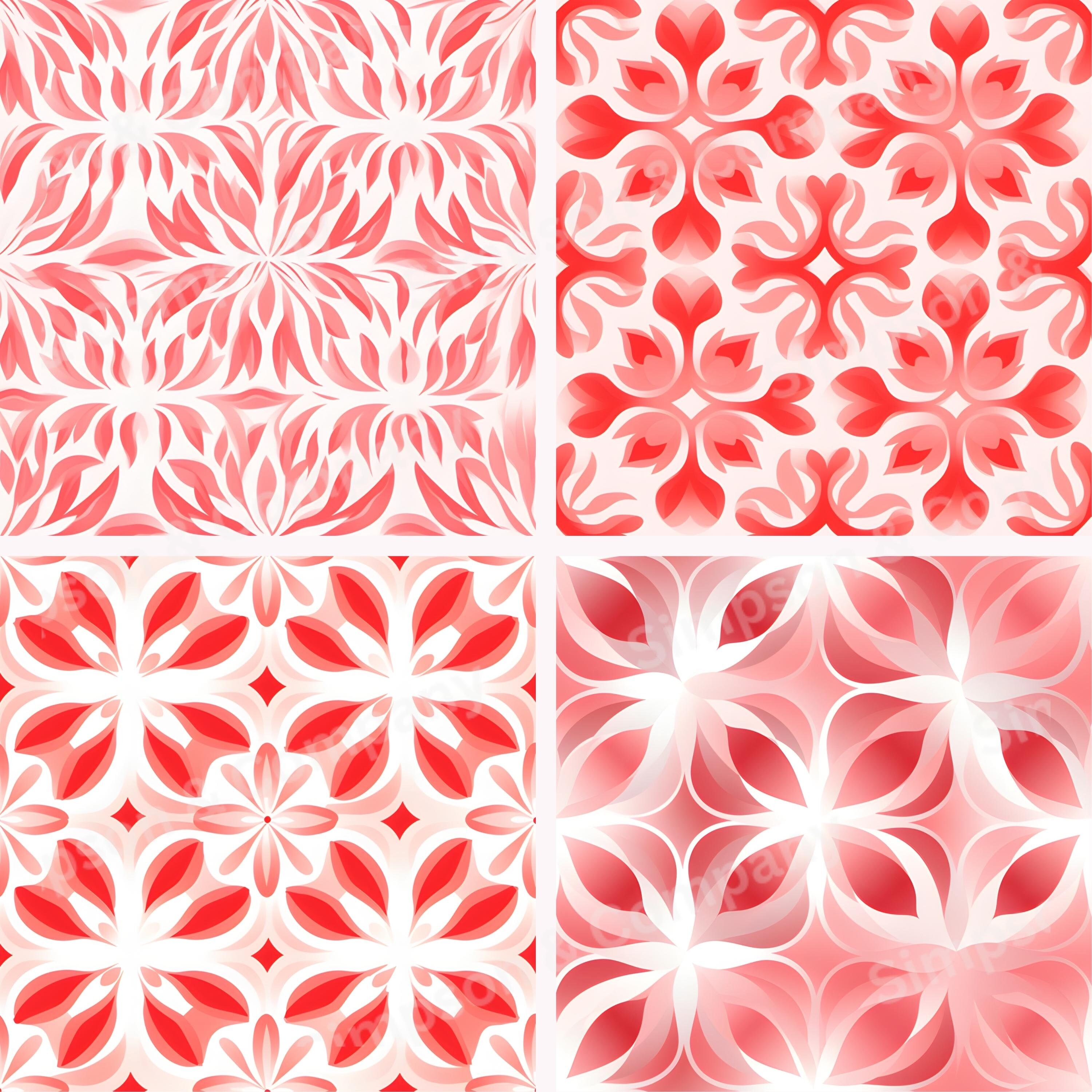 20 Soft Red Patterns Digital Paper JPEG 12 X 12 - Etsy