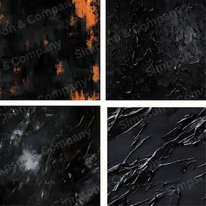 20 Black Backgrounds Seamless Digital Paper, JPEG, 12" X 12", Scrapbook Paper, Junk Journal ...