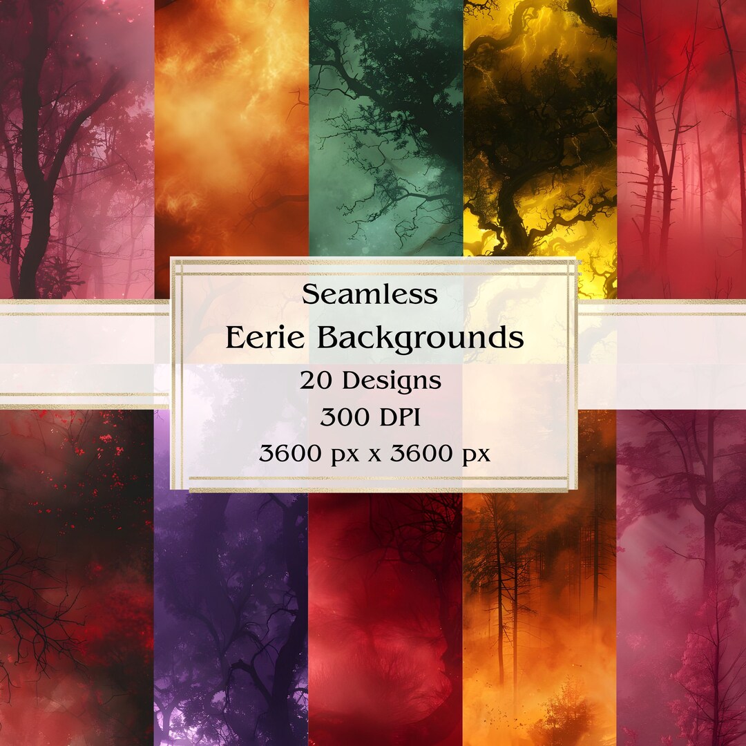20 Eerie Backgrounds Seamless Digital Paper, JPEG, 12 X 12, Scrapbook ...