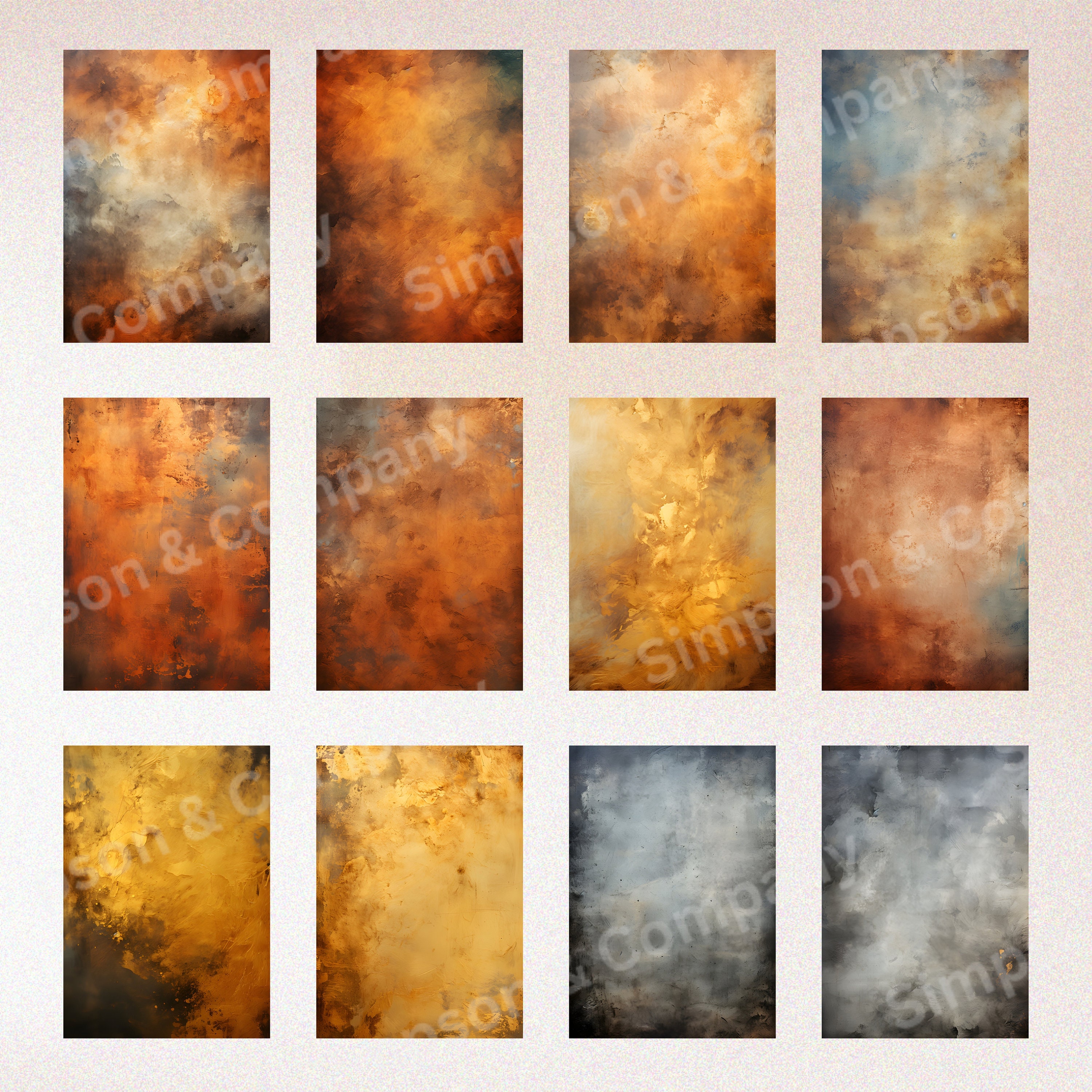 50 Textured Backgrounds Digital Paper, JPEG, Size A4 Paper Scrapbook ...