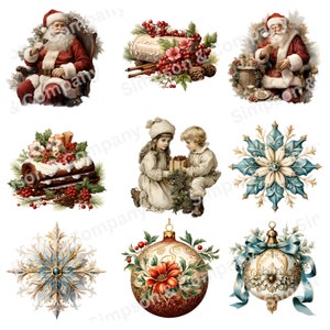 35 PNG Victorian Christmas Clip Art, Christmas Clip Art, Vintage ...