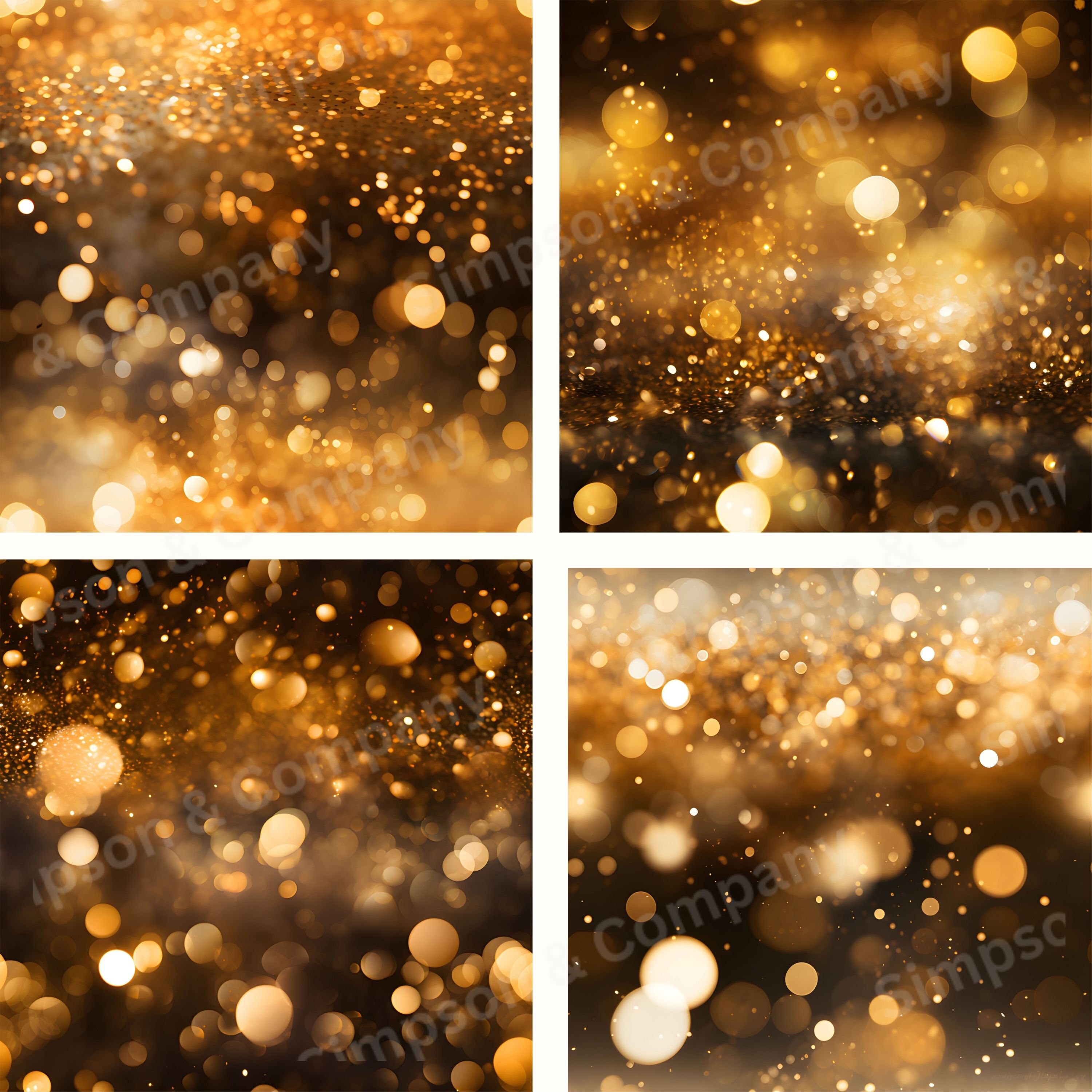 20 Gold Bokeh Seamless Digital Paper, JPEG, 12 X 12, Scrapbook Paper ...