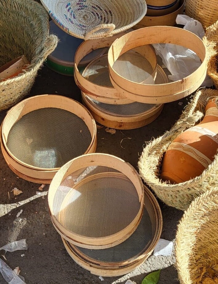 Moroccan Wooden Sieve Traditional Handmade. A Moroccan Wooden Sieve ...