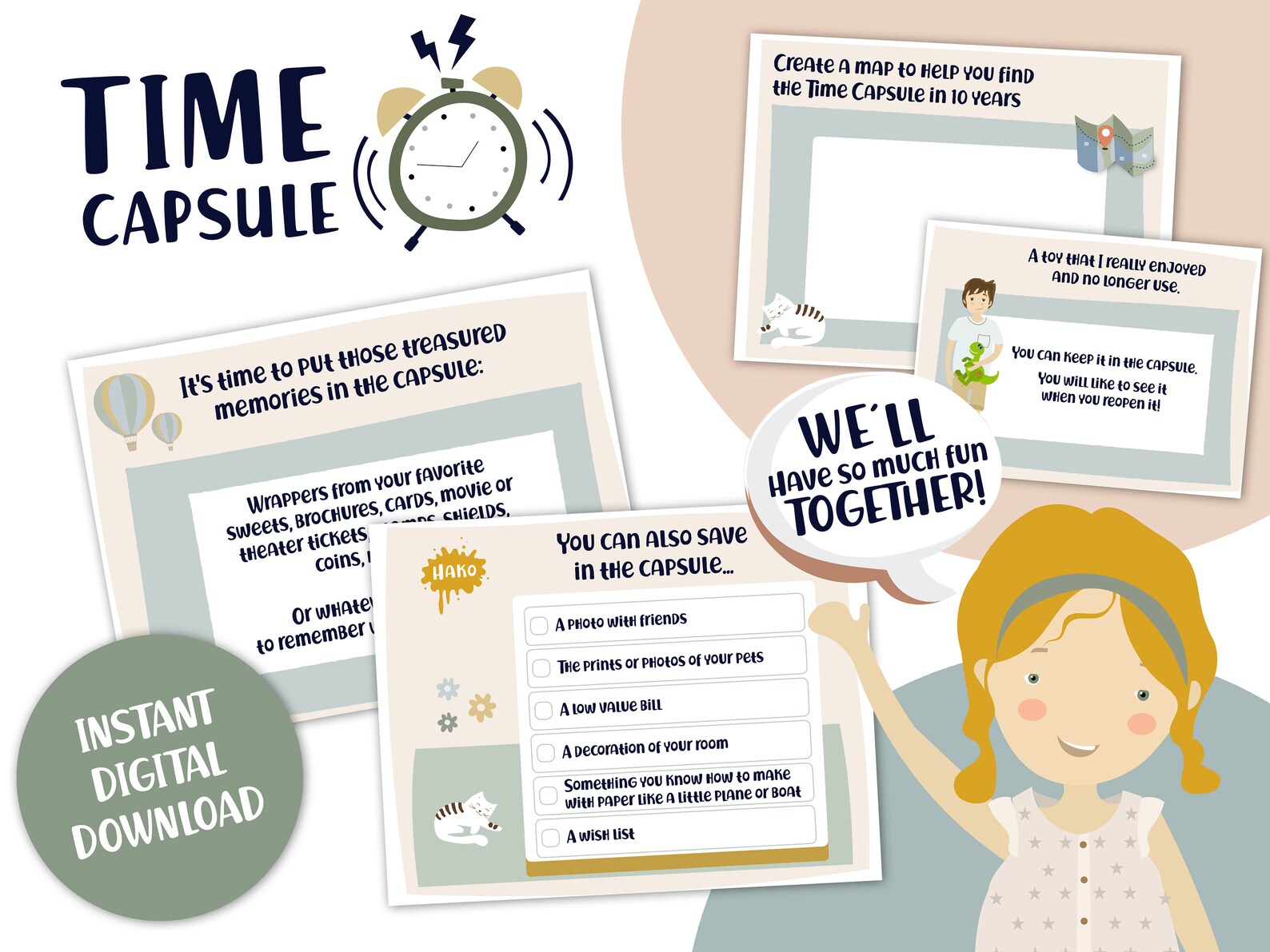 Time Capsule. Instant Download Printable. Sharing a Memory With Kids ...