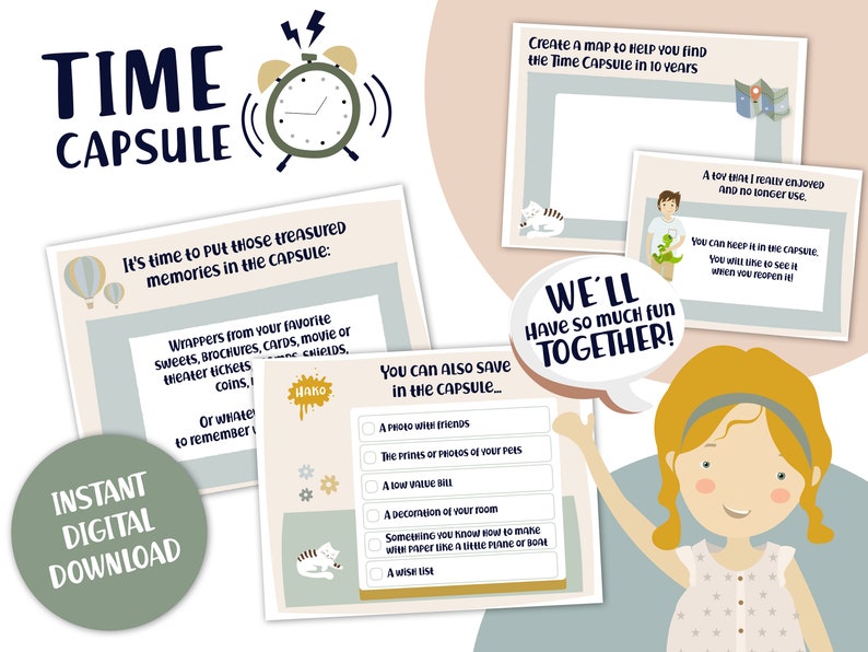 Time Capsule. Instant Download Printable. Sharing a Memory With Kids ...