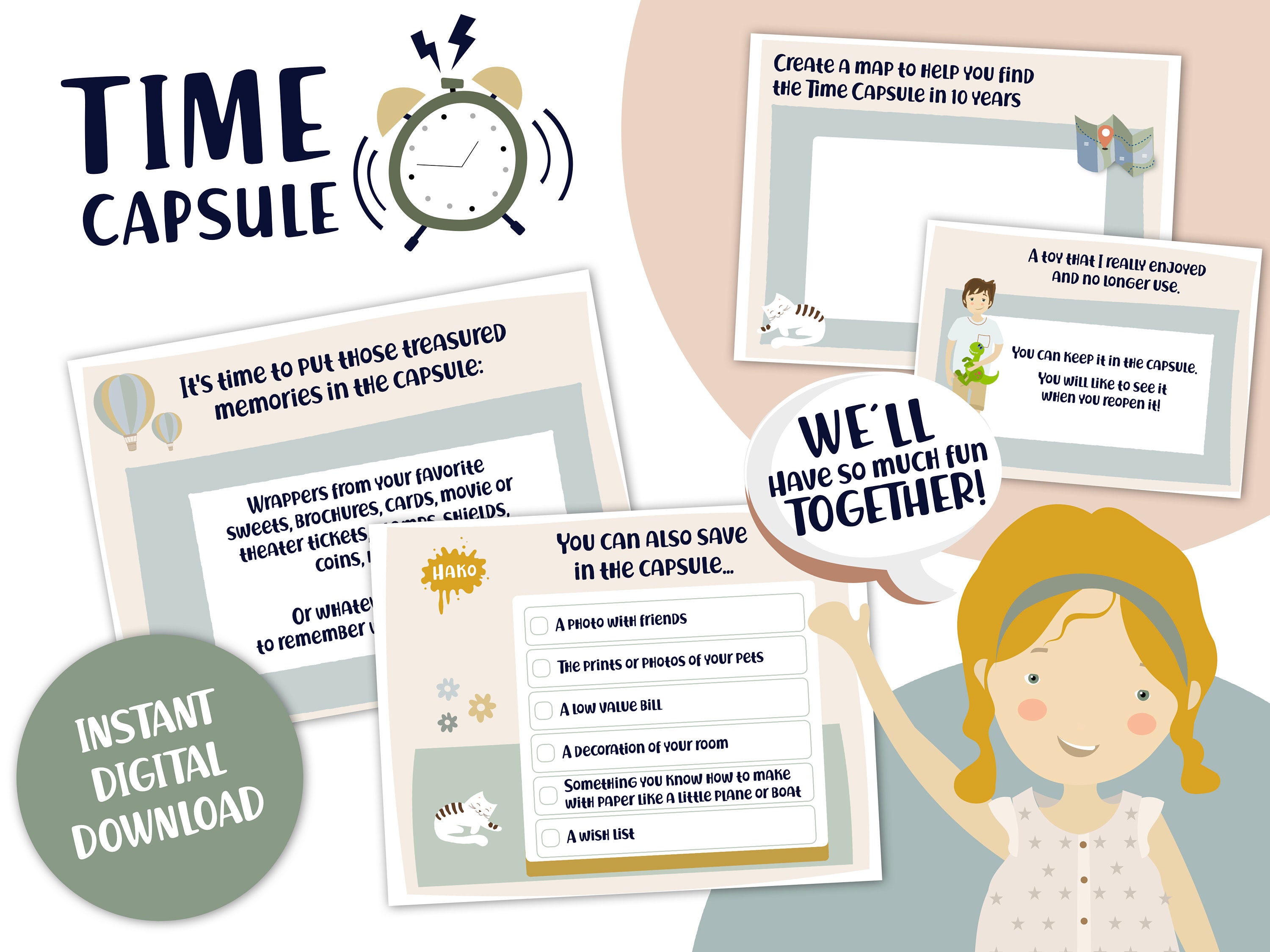 Time Capsule. Instant Download Printable. Sharing a Memory With Kids ...