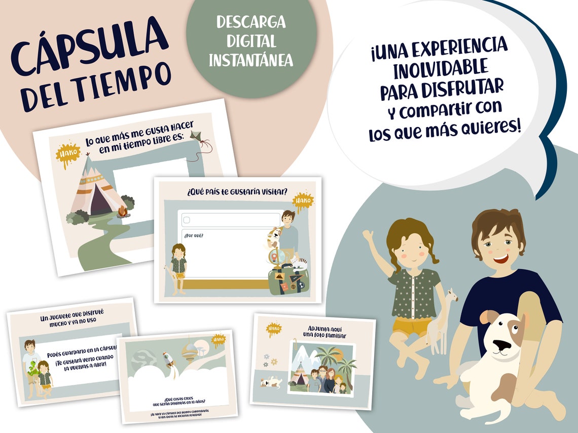 Cápsula Del Tiempo. Descarga Instantánea Imprimible. Compartiendo Un ...