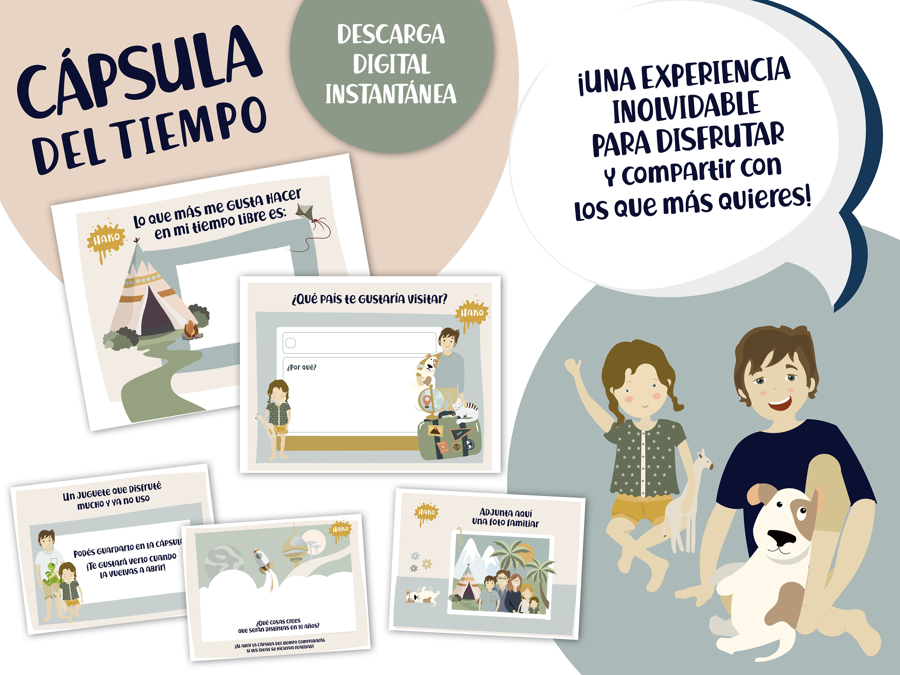 Cápsula Del Tiempo. Descarga Instantánea Imprimible. Compartiendo Un ...