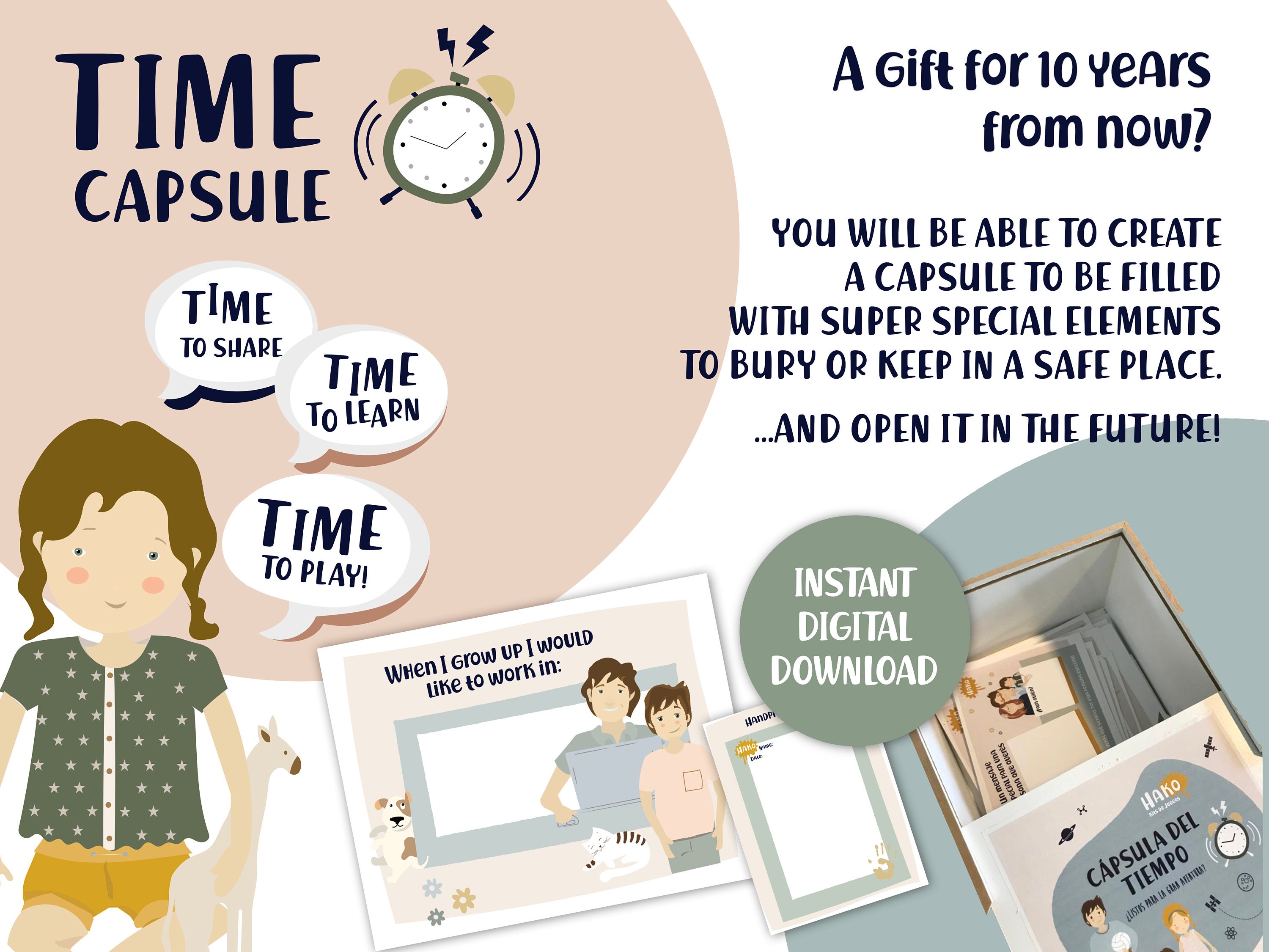 Time Capsule. Instant Download Printable. Sharing a Memory With Kids ...