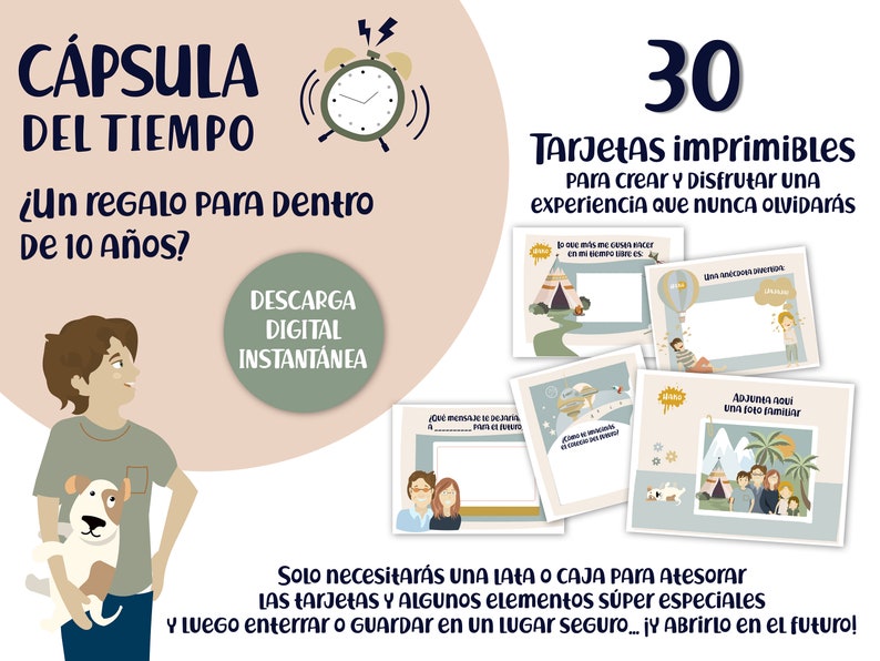Cápsula Del Tiempo. Descarga Instantánea Imprimible. Compartiendo Un ...