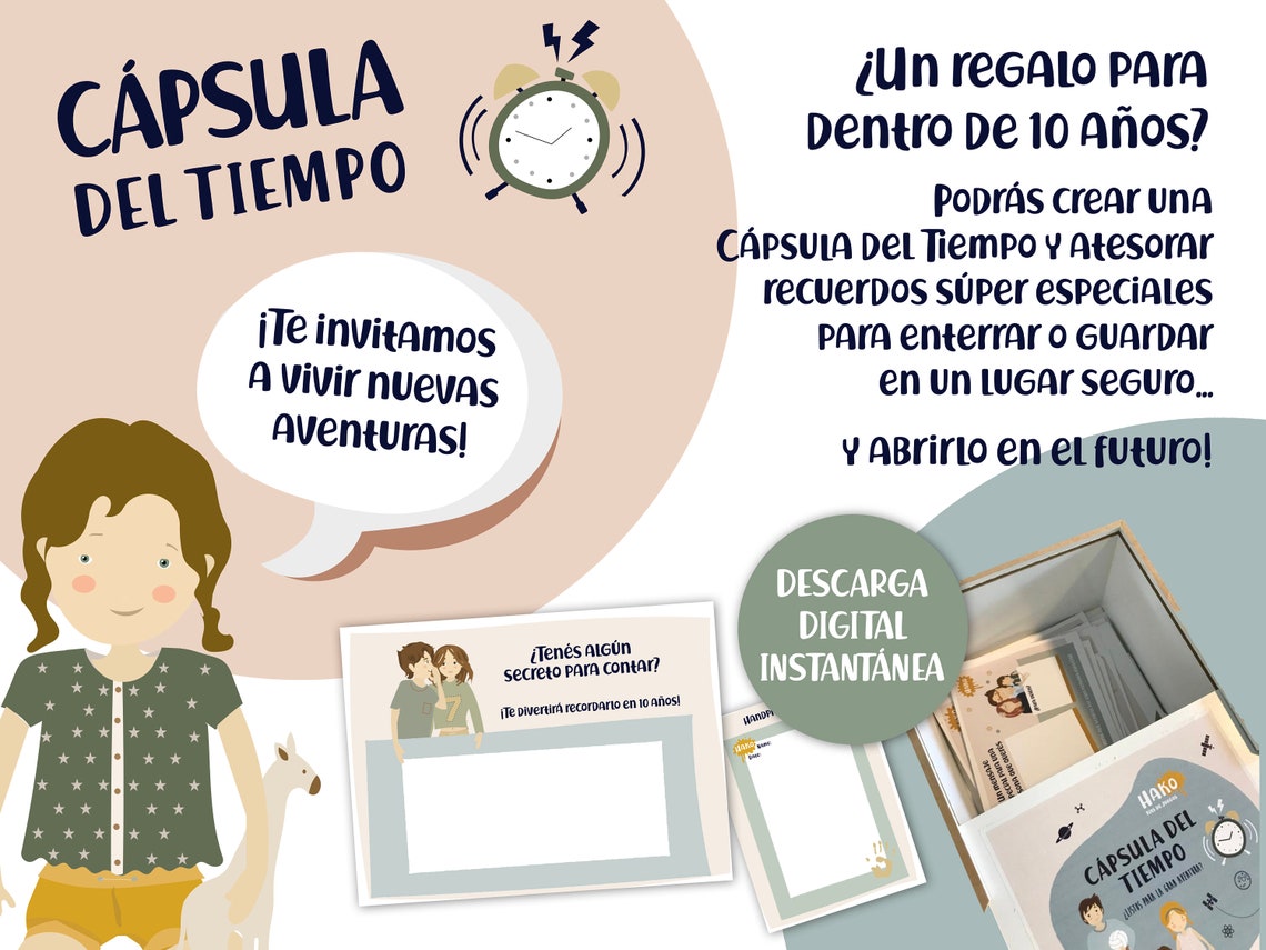 Cápsula Del Tiempo. Descarga Instantánea Imprimible. Compartiendo Un ...