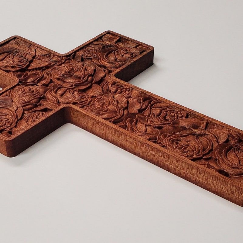 Wooden Carved Cross - Etsy