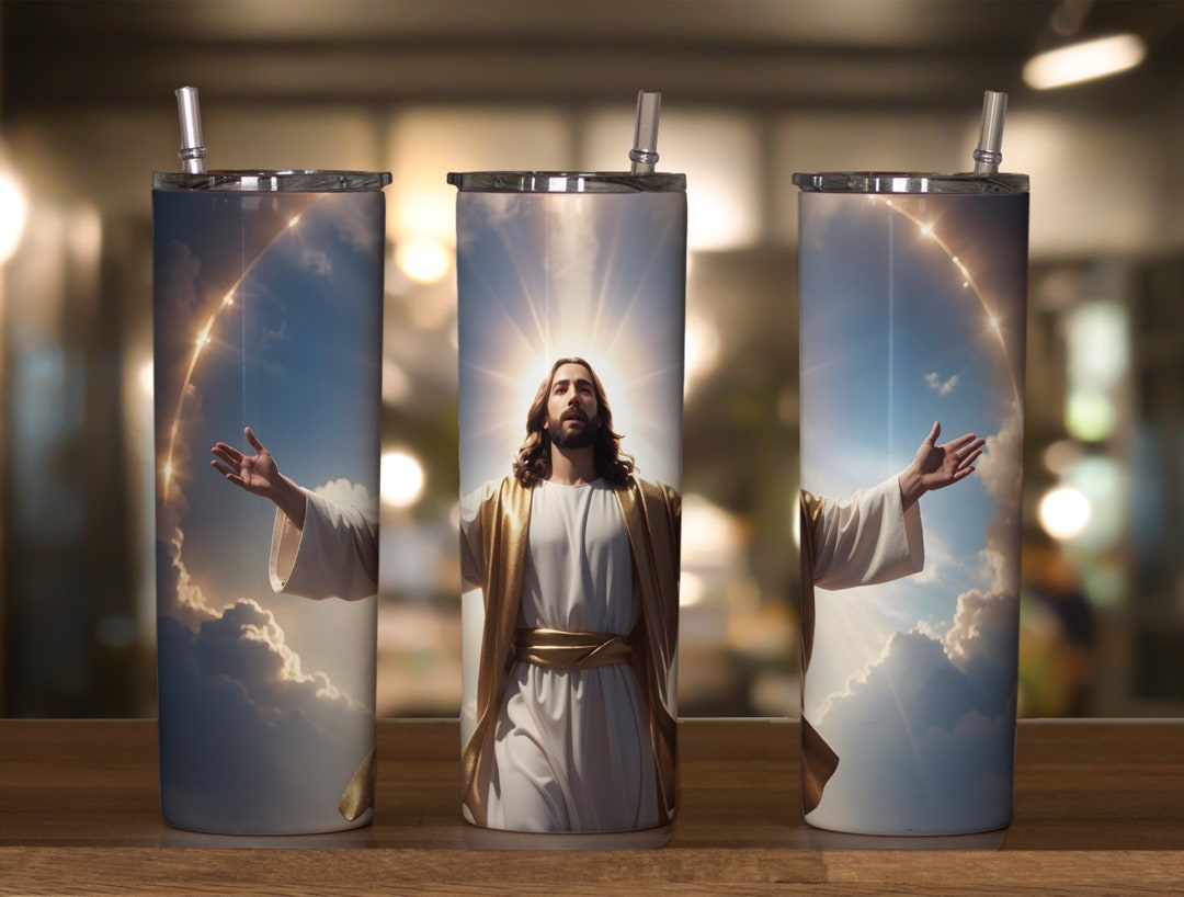 30oz & 20oz Skinny Tumbler Wrap of Jesus Returning Bright - Etsy