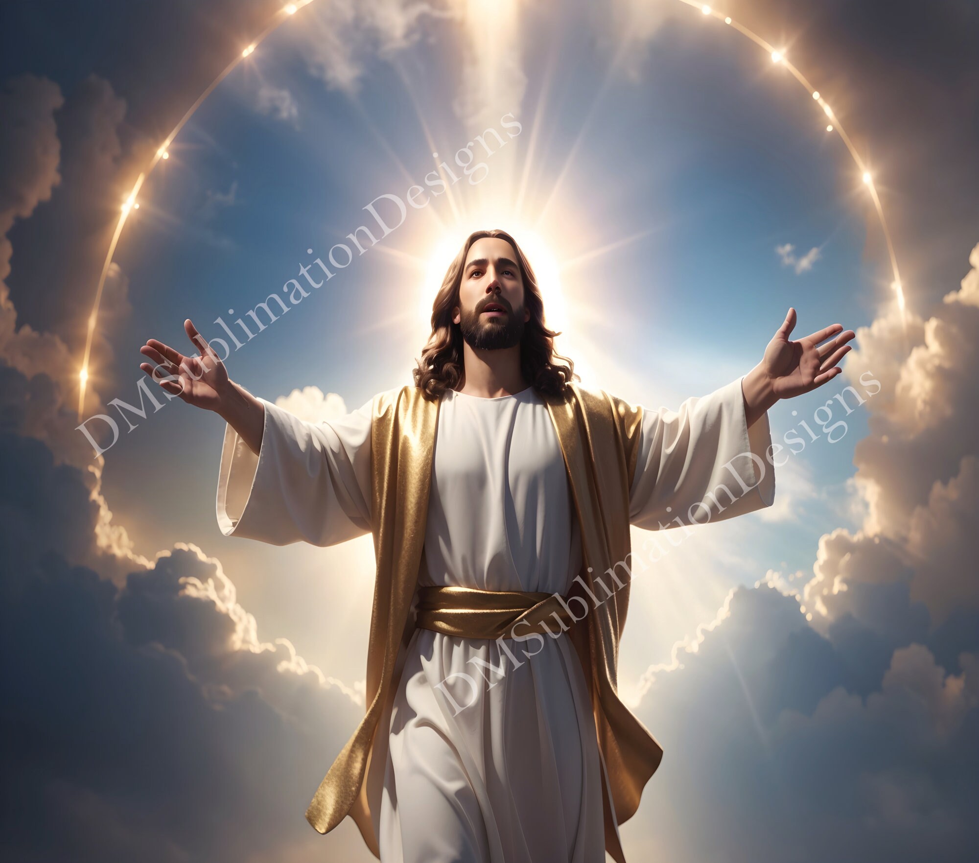 30oz & 20oz Skinny Tumbler Wrap of Jesus Returning Bright - Etsy