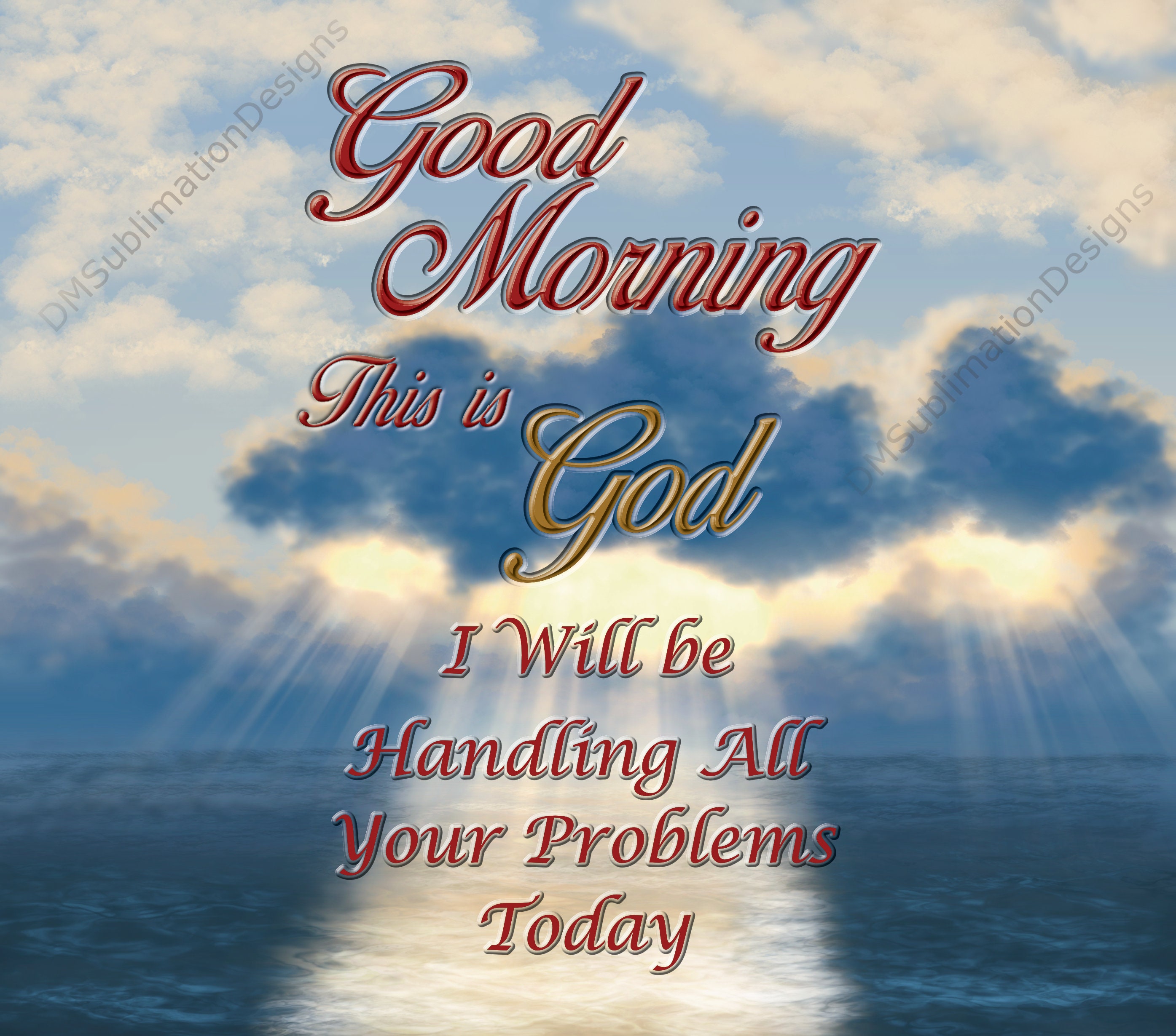 Good Morning This God Skinny Tumbler Design Sunlight Shining Through ...