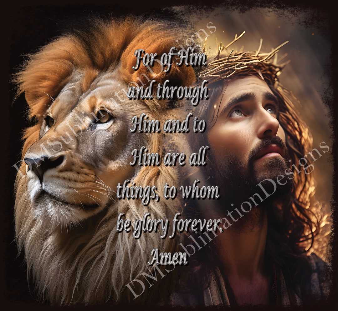 30oz & 20oz Skinny Tumbler Wrap, Romans 11:36 Bible Scripture, for of ...