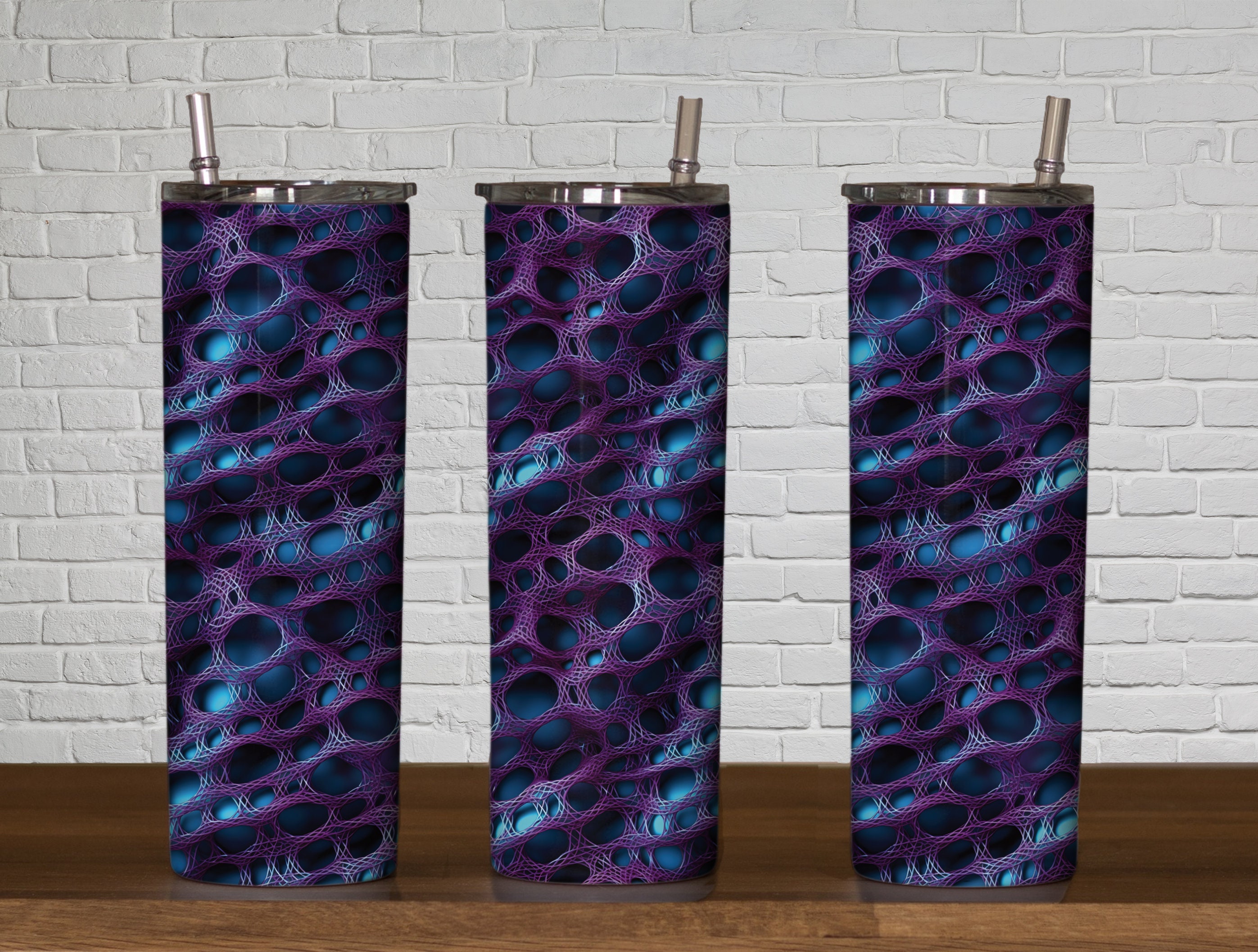 20oz Skinny Tumbler Wrap Seamless Tileable Background Design of Mesh in ...