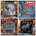 Slate Coaster Christmas Scenes Set of 4 Engraved Natural Slate. Santa ...