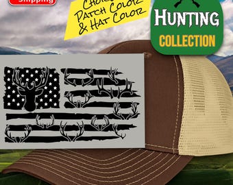 Custom Hat Patch Chopper Bike USA Flag on NV Caps Motorcycle Select Hat ...