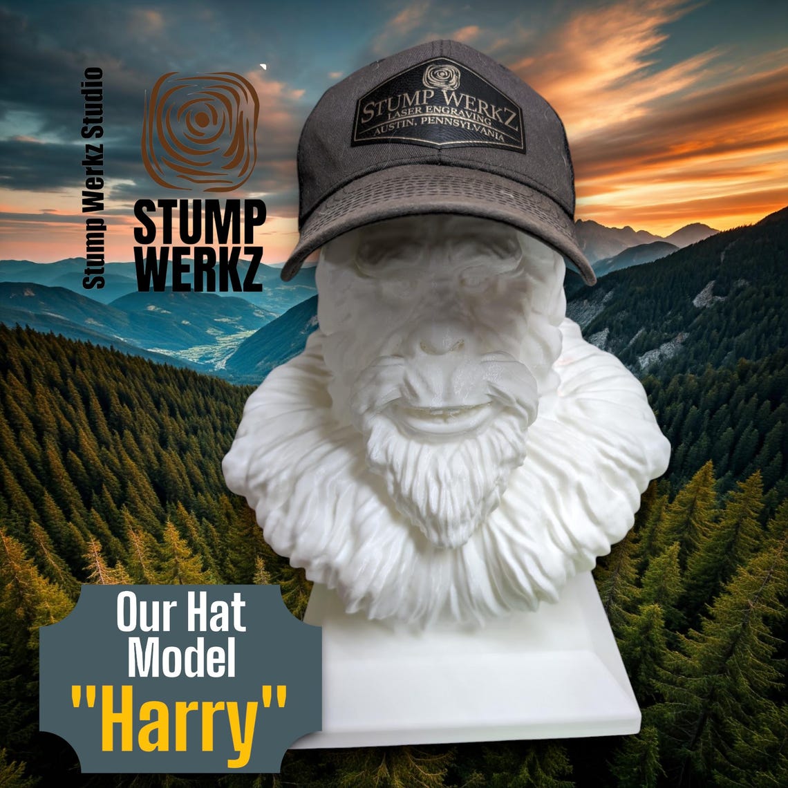 Custom Hat Patch Chopper Bike USA Flag on NV Caps Motorcycle Select Hat ...