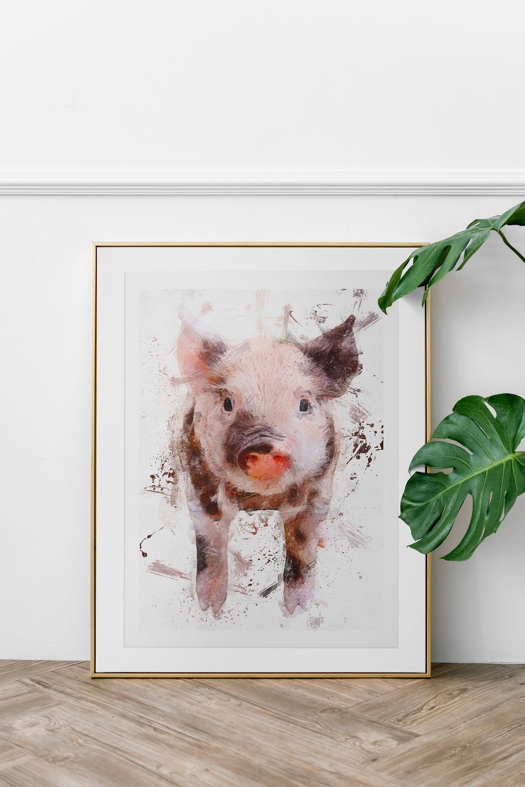 Pig Art Print. Piglet Print. Pig Wall Art. Pig Gift. Gift for Pig Lover ...