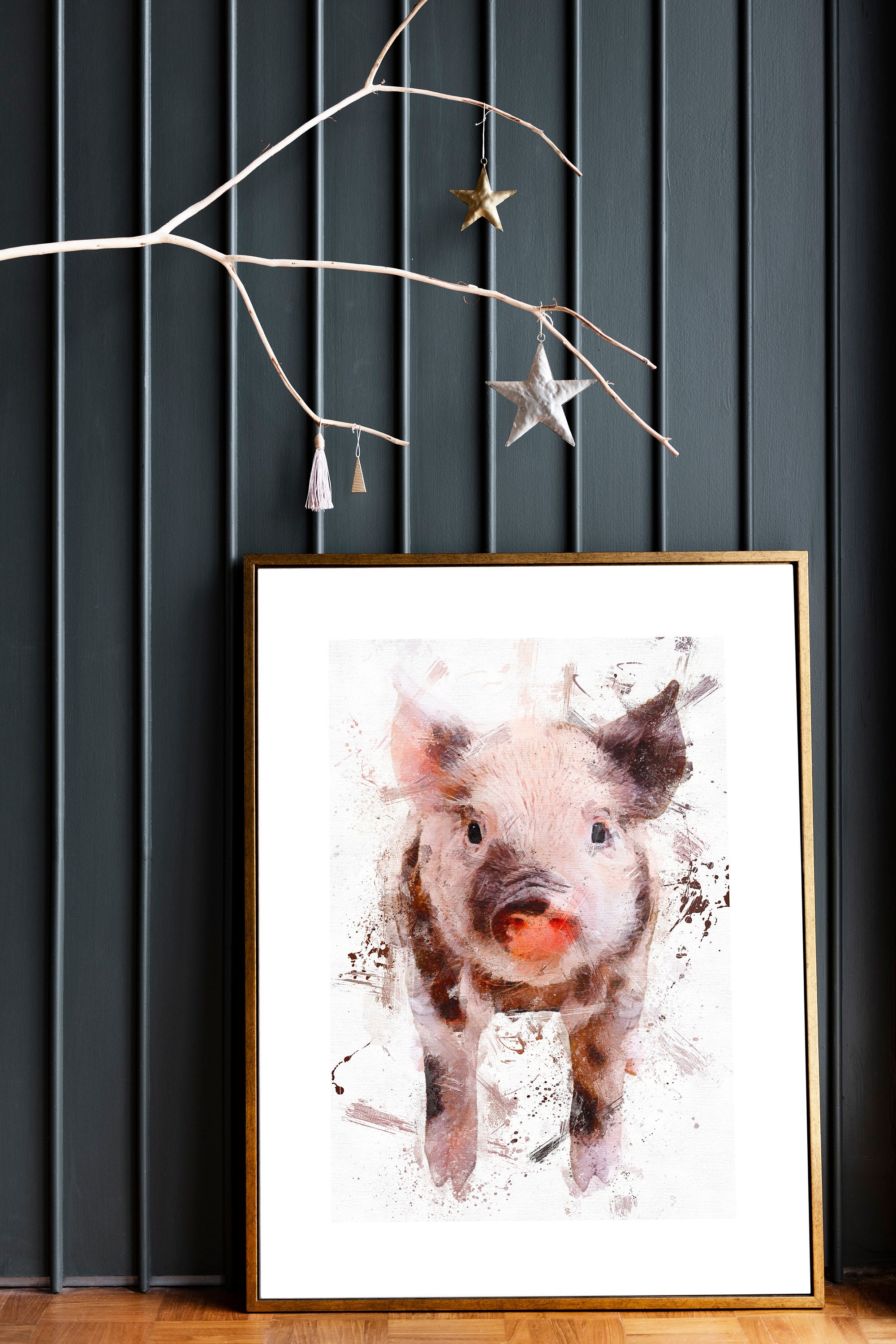 Pig Art Print. Piglet Print. Pig Wall Art. Pig Gift. Gift for Pig Lover ...