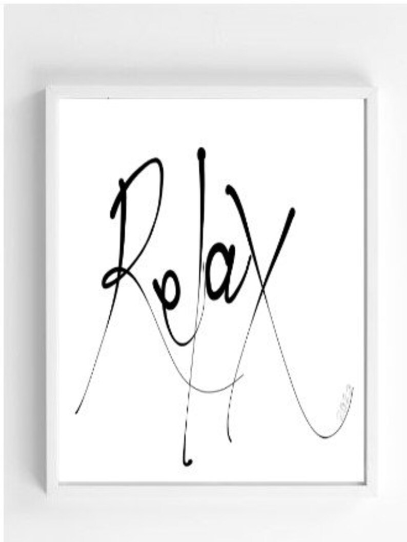 Relax Poster - Etsy