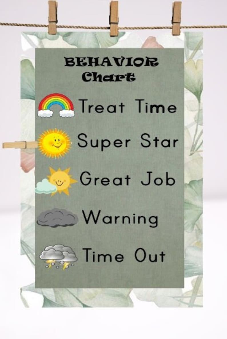 Behavior Chart - Etsy