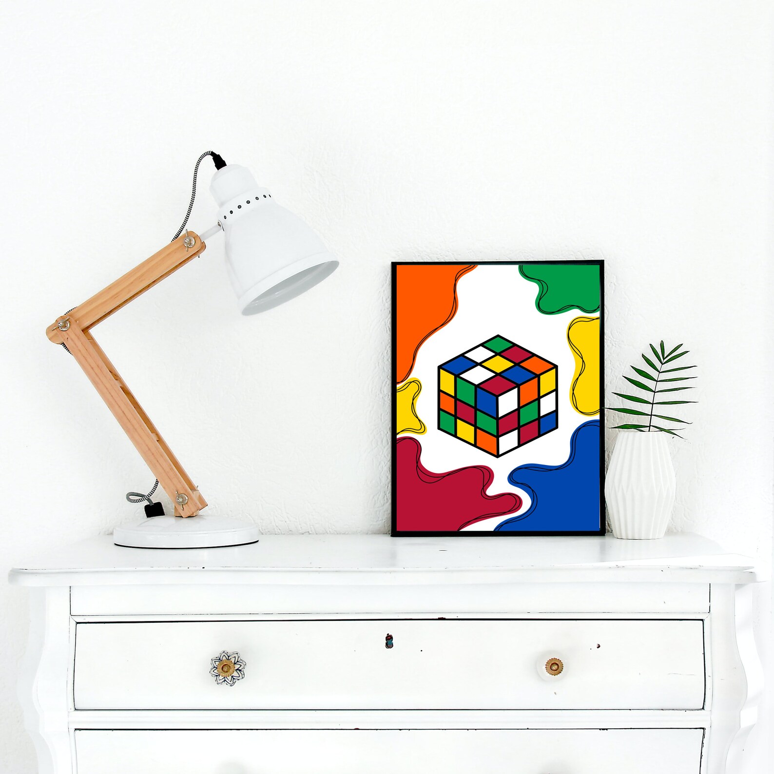 Rubik's Cube Artwork Rubik's Cube Digital Printart - Etsy