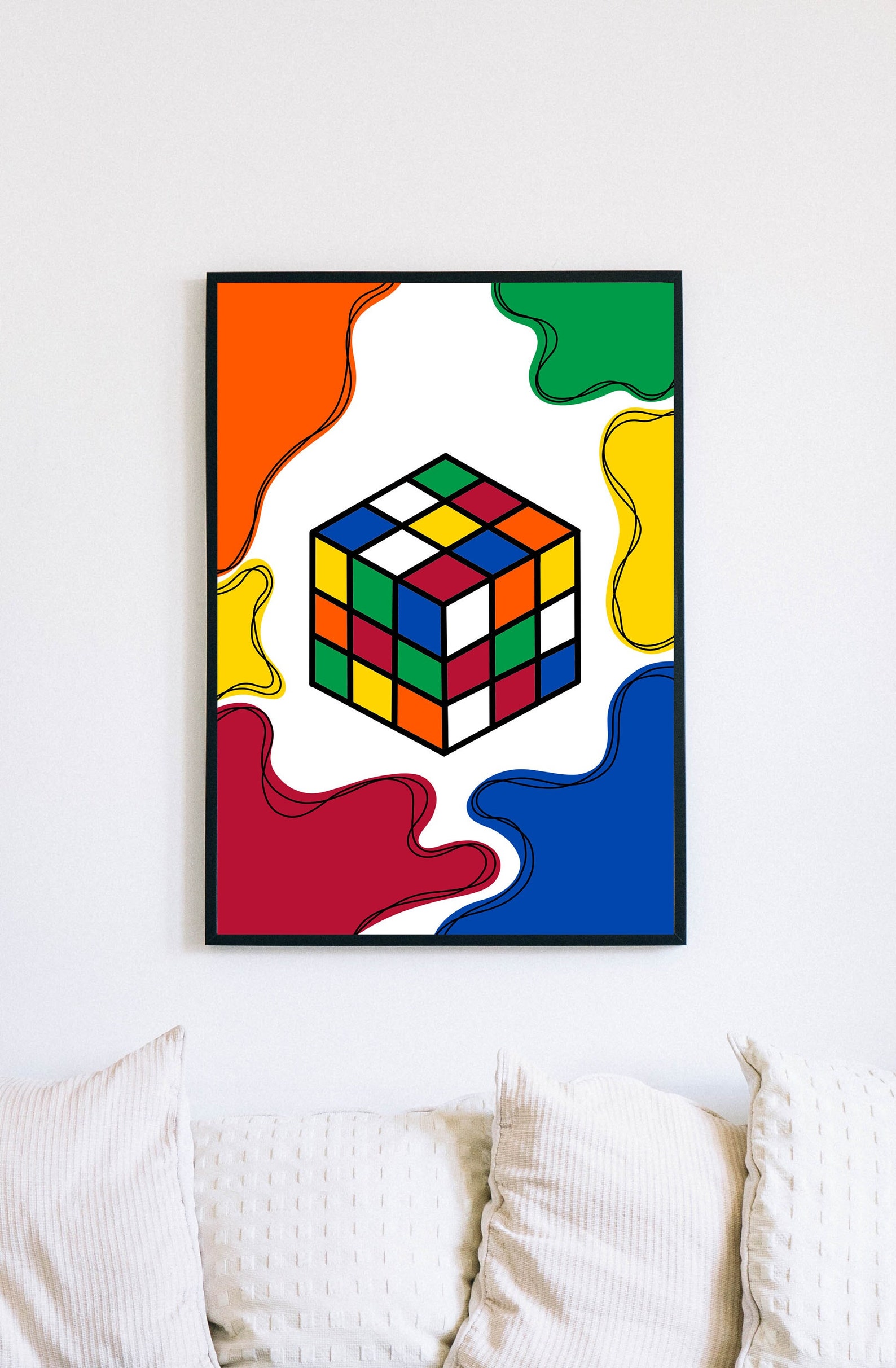 Rubik's Cube Artwork Rubik's Cube Digital Printart - Etsy