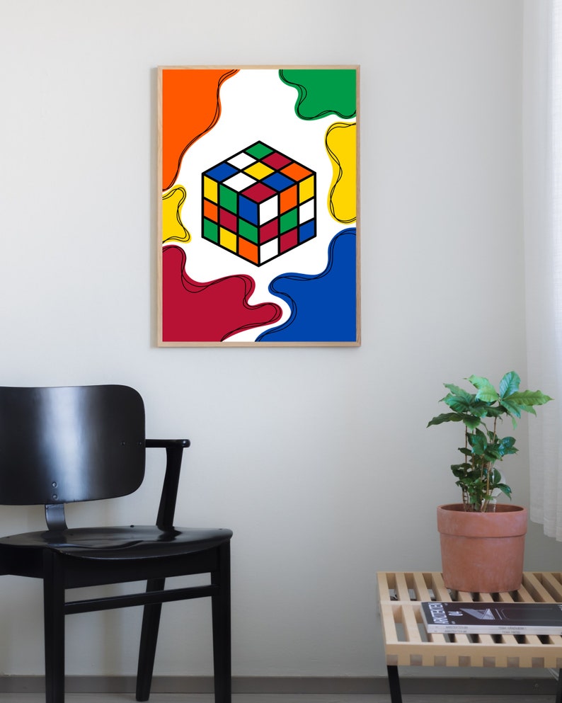 Rubik's Cube Artwork Rubik's Cube Digital Printart - Etsy